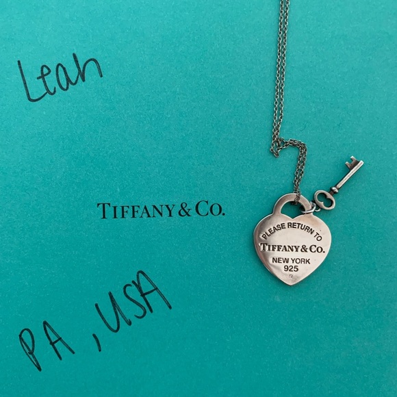 Tiffany & Co. | Jewelry | Tiffany Co Rtt Heart Tag And Key Pendant ...